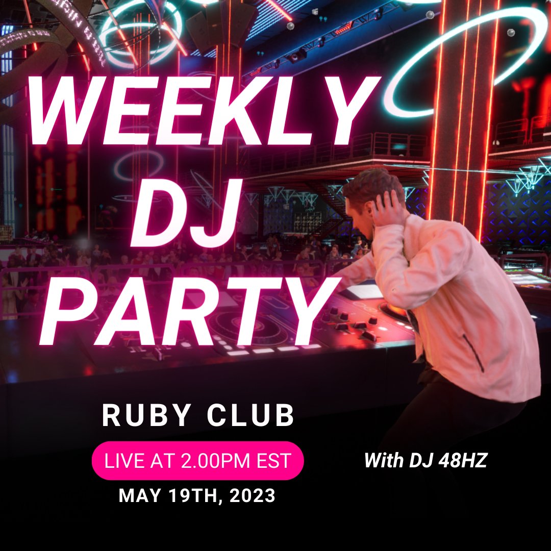 EntertainM on Twitter: "🎉🥳 Party Alert! 🎉🥳 💿Who: DJ @48hz_eth 🗓️When: 19th of May at 2pm EST 📌 ...