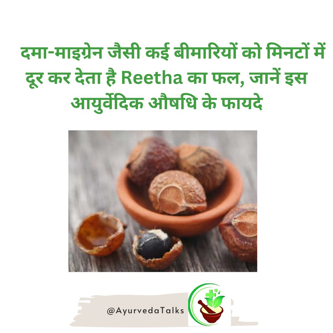 रीठा (Reetha) एक पारंपरिक जड़ी बूटी है जिसके पेड़ भारत, चीन, नेपाल में ...