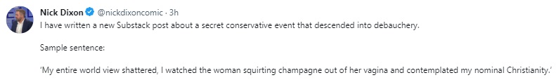 Richard Bartholomew on Twitter: "Why has GB News presenter Nick Dixon deleted his Substack and ...