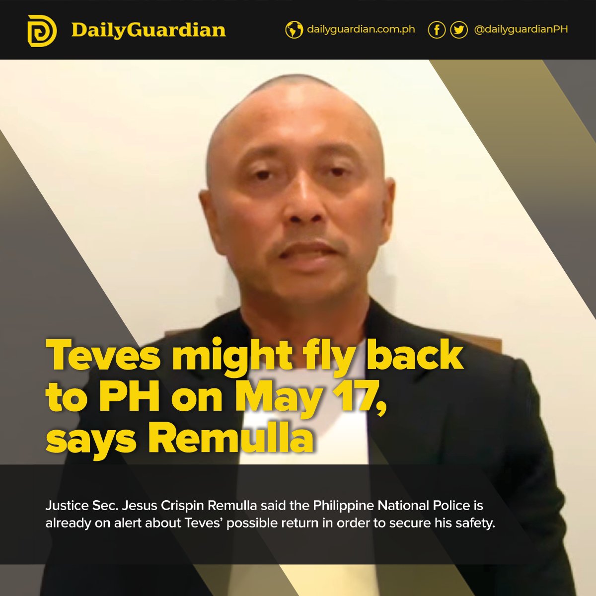 Daily Guardian on Twitter: "Suspended Negros Oriental 3rd District Rep. Arnie Teves might return ...