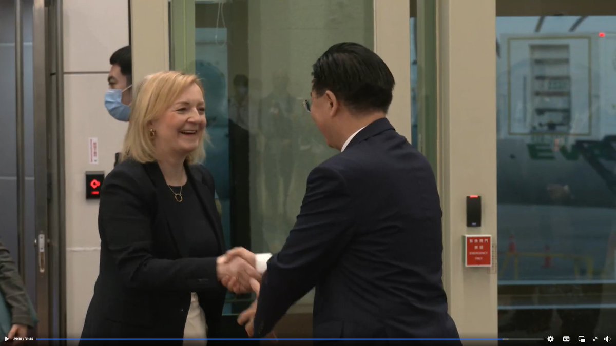Taiwan in the UK on Twitter: "Former British Prime Minister @trussliz has touched down in Taiwan ...