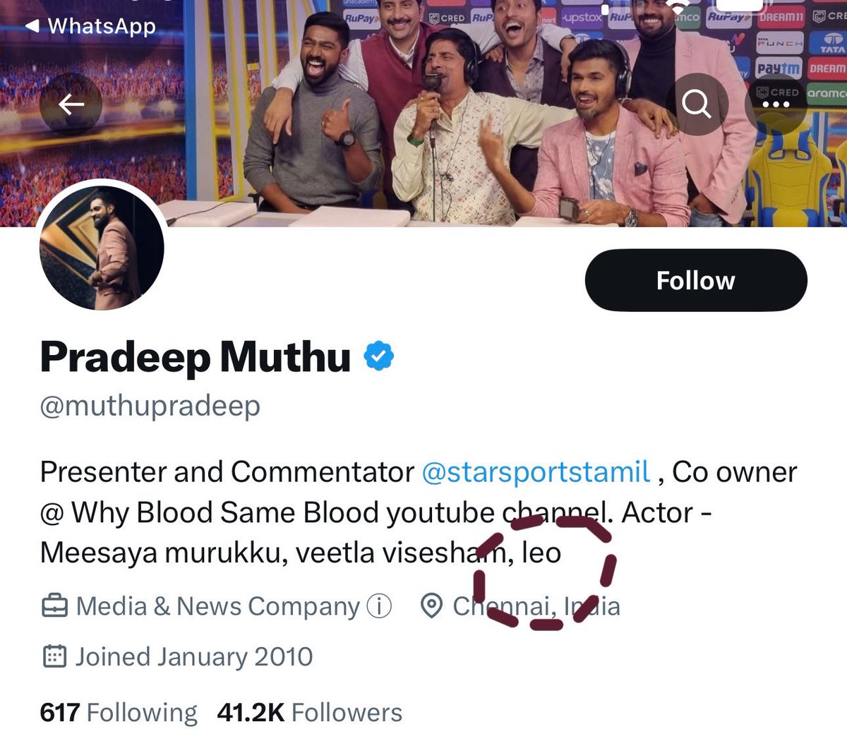 Christopher Kanagaraj on Twitter: "Commentator Pradeep Muthu is part of #Leo"