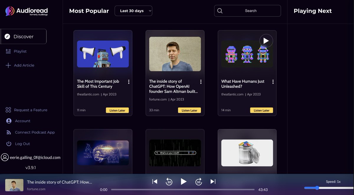 いち on Twitter: "14 Audioread あなたが読みたいけど、時間が取れないWebページ、PDF、Youtubeをリアルな声で読み聞かせてくれます。 🔗https ...