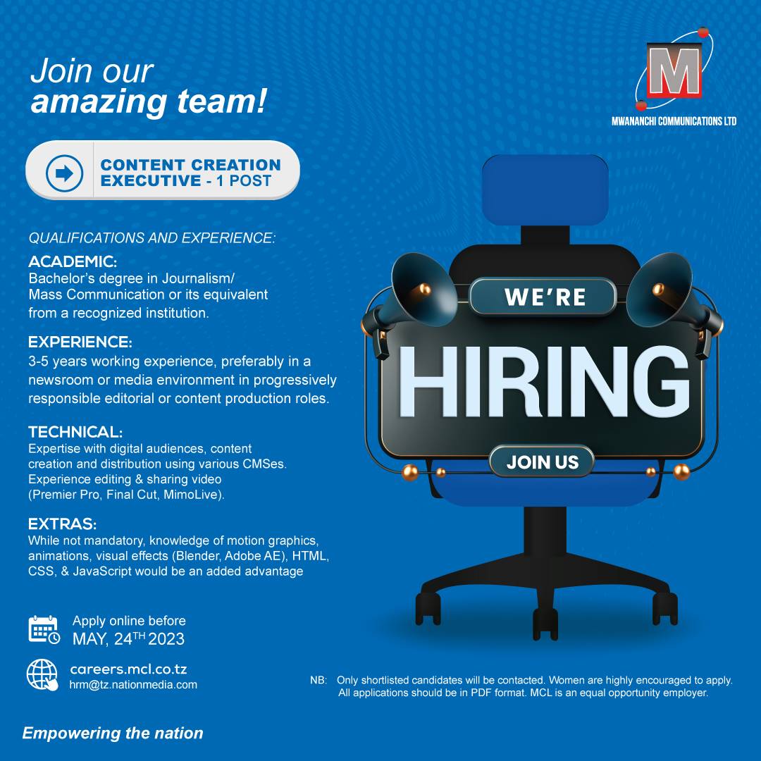 TheCitizenTz on Twitter: "Join our team and unlock your potential! We're hiring for an exciting ...
