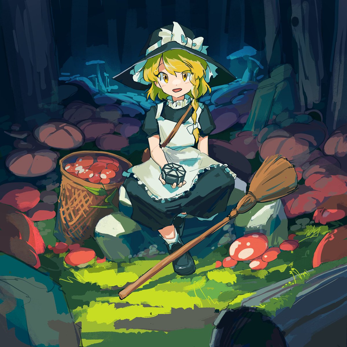霧雨魔理沙 「in魔法の森 5月16日は恋色の日 霧雨魔理沙 東方project」堂後イデアのイラスト