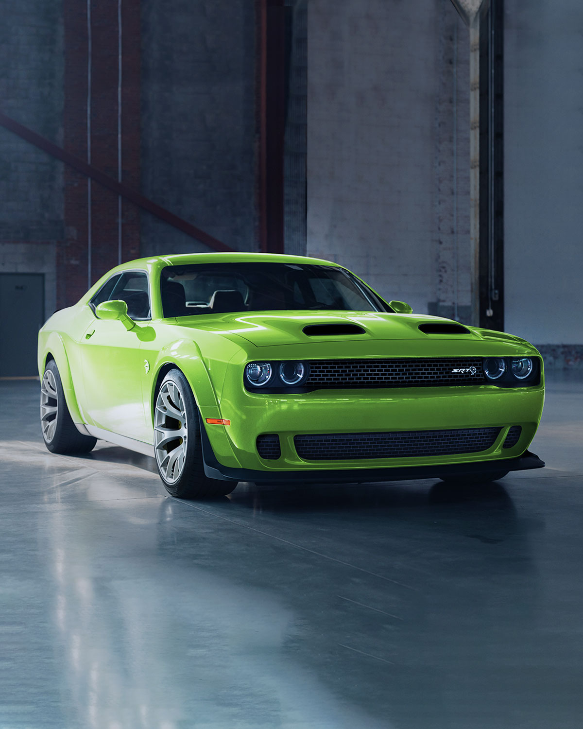Dodge Challenger Hellcat Green Wallpaper