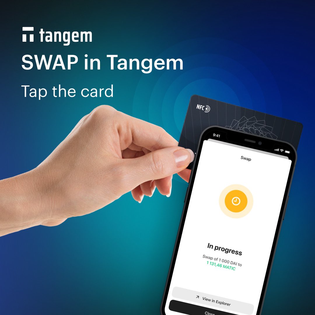 Tangem on Twitter: "SWAP in Tangem. How it works💱 The swap function is available on Ethereum ...