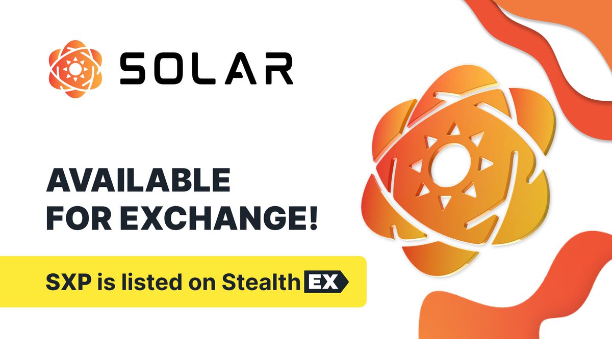 Solar on Twitter: "RT @StealthEX_io: Expand #Solar ecosystem with $SXP in your wallet ...