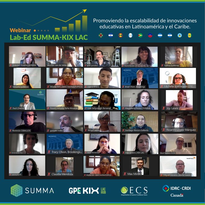 SUMMA on Twitter: "Te perdiste el webinar sobre escalabilidad de innovaciones educativas en LAC ...