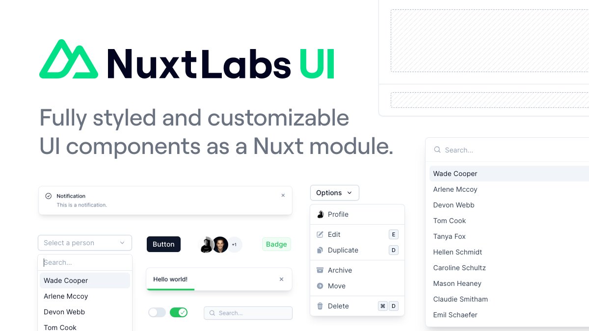 NuxtLabs on Twitter: "Our open source components library made by the @volta_net team for @nuxt ...