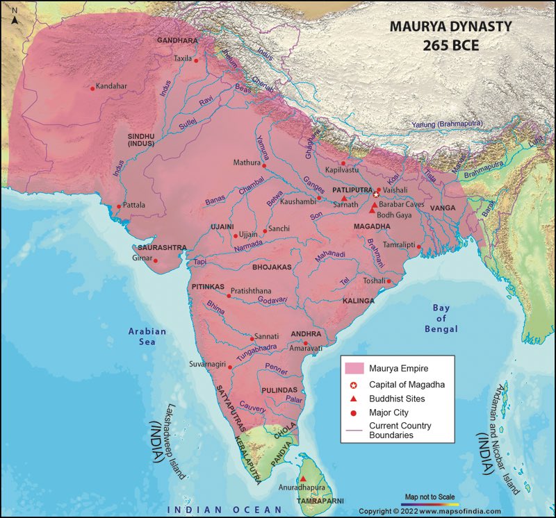 5 Most Important Maps for history 1. Mahajanpadas 2. Mauryan Empire 3 ...