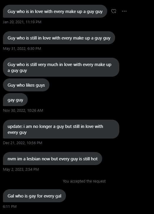 Doric ★ f; 🪶🍄🎸 on Twitter: "wait a second im a guy who's been every ...