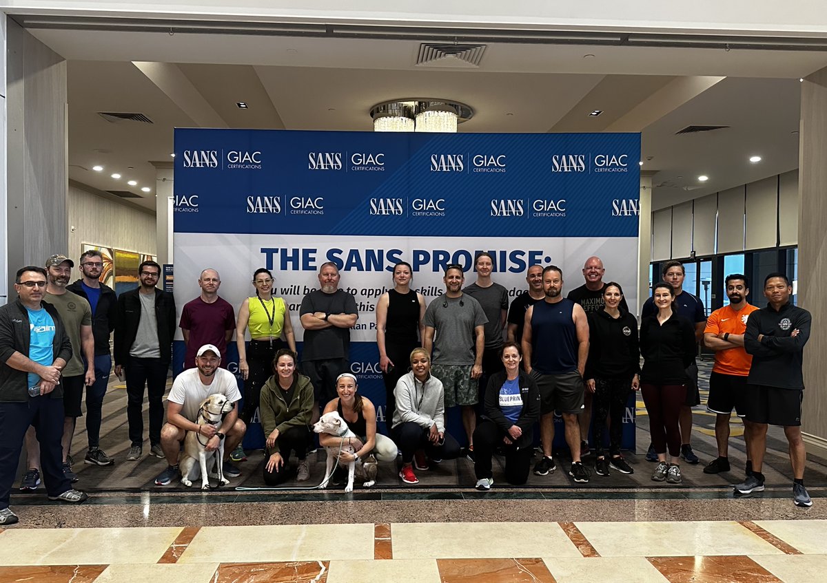 SANS Institute on Twitter: "Best way to seize the day? Get your steps in before class and ...