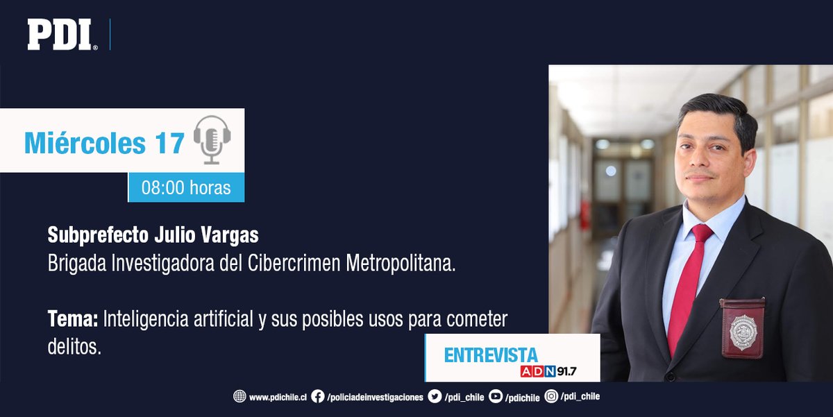 PDI Chile on Twitter: "🎙️ Entrevista: Subcomisario Julio Vargas, Brigada Investigadora del ...