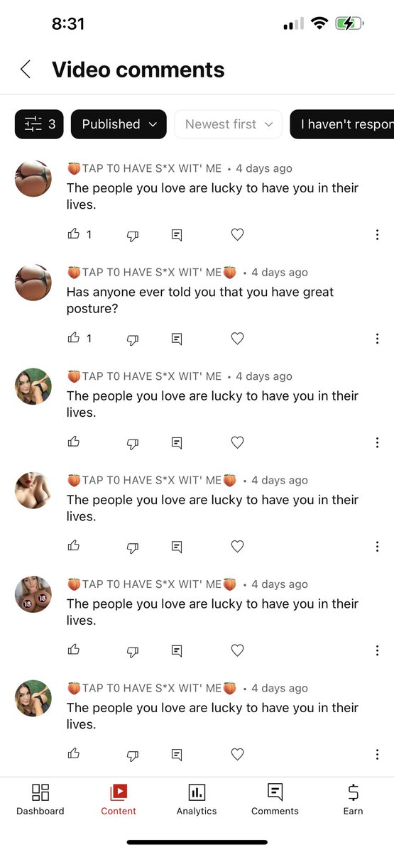 Kendall Rae on Twitter: "Ugh the bots spamming on YouTube comments are out of control I don’t ...