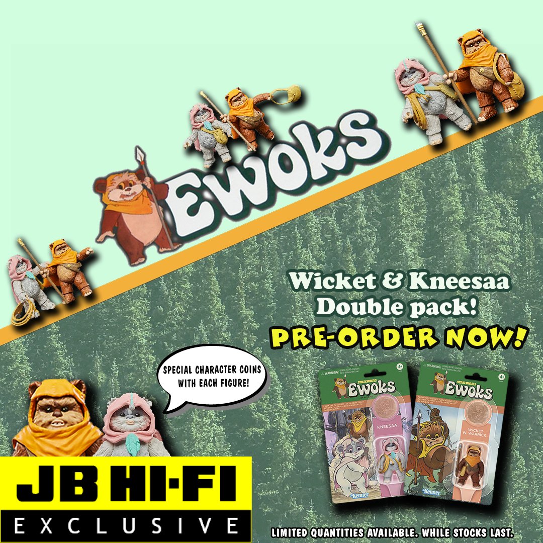 JB Hi-Fi on Twitter: "Ee chee wa maa! Star Wars Ewoks Action Figures are coming to JB! 🐻 Calling ...