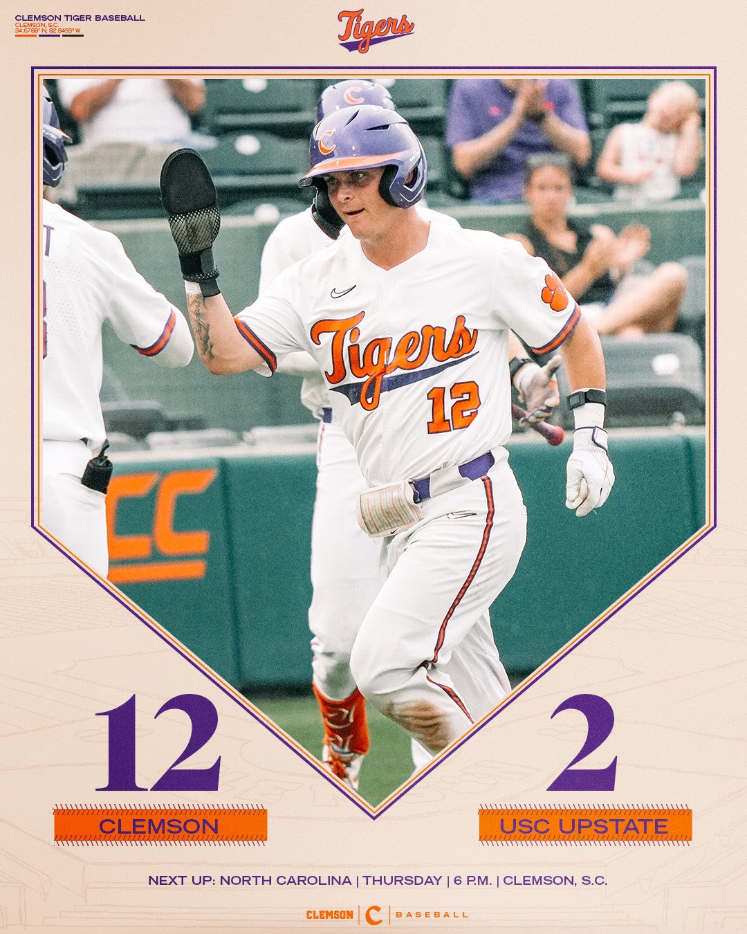 Clemson Tigers Baseball Logo