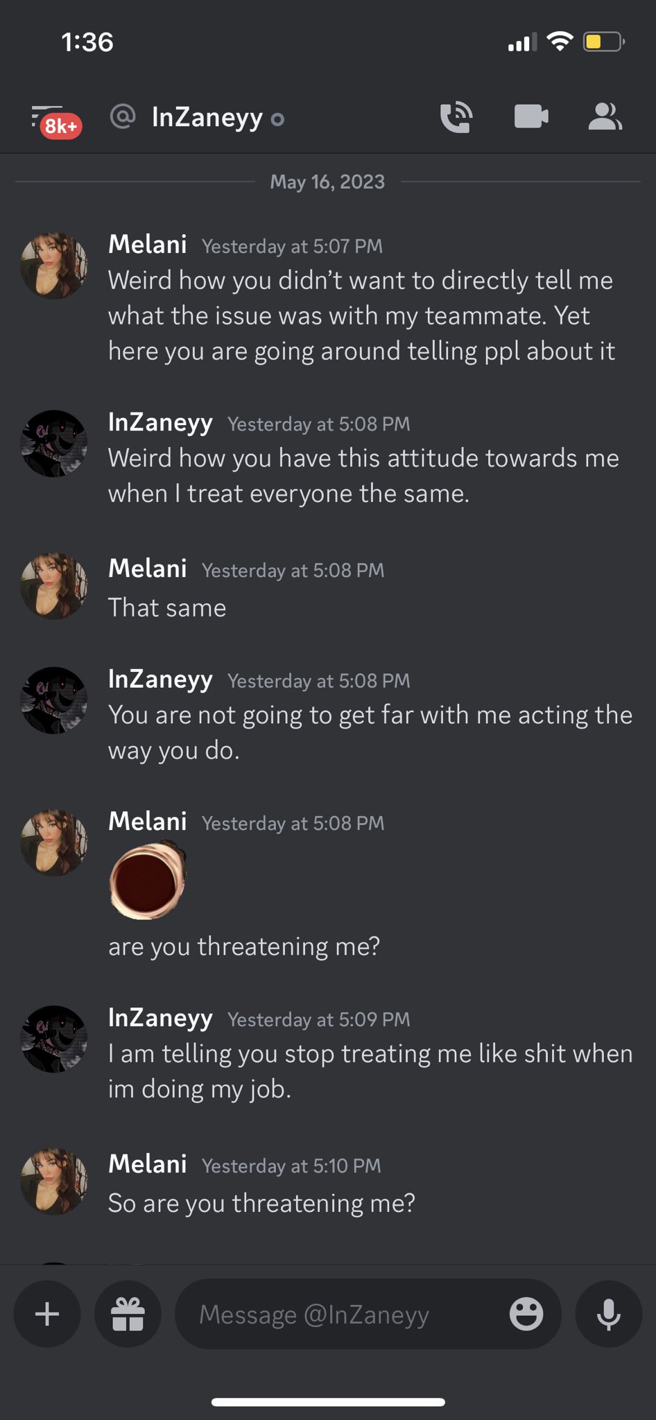 ⊱Melani⊰ on Twitter: "Posting the full convo so ppl don’t get things twisted :) Context: Zaney ...