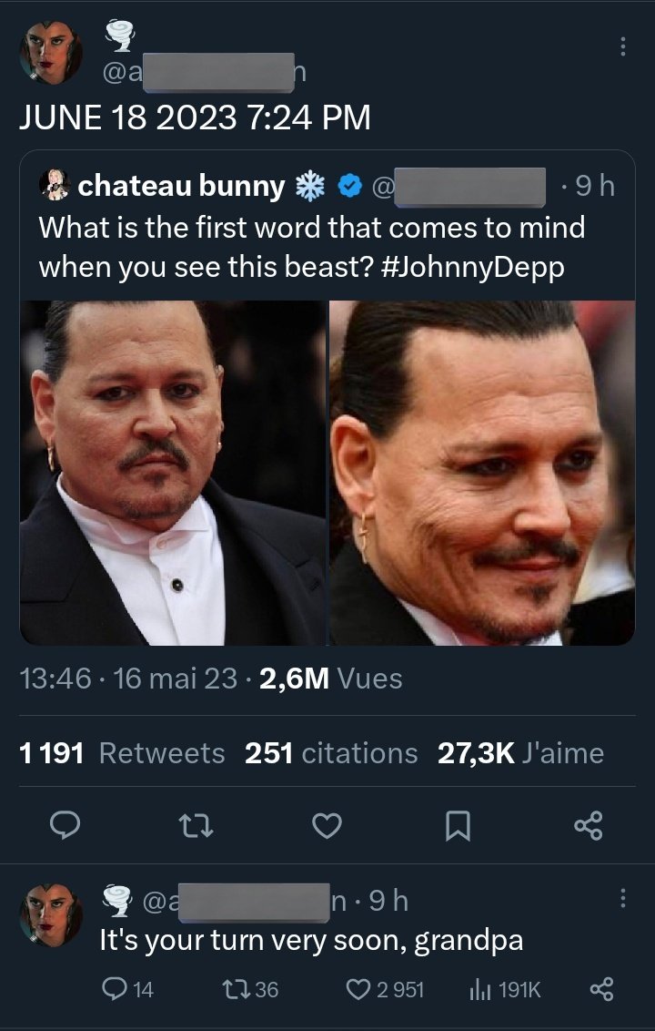 People posting their Ls on Bird App on Twitter: "What the fuck, is she hoping he dies on this ...