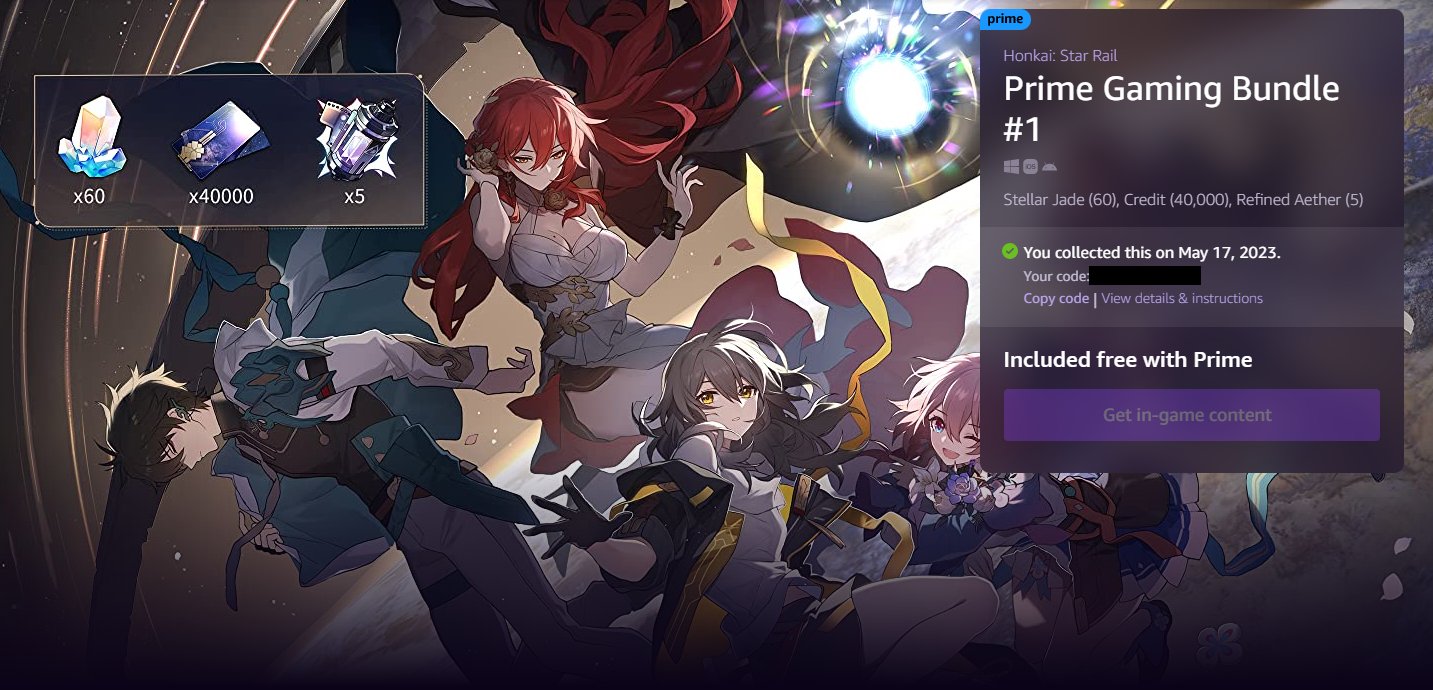 DevilTakoyaki on Twitter: "#HonkaiStarRail Prime Bundle #1 https://t.co/up7RmKmRkU ━ Stellar ...