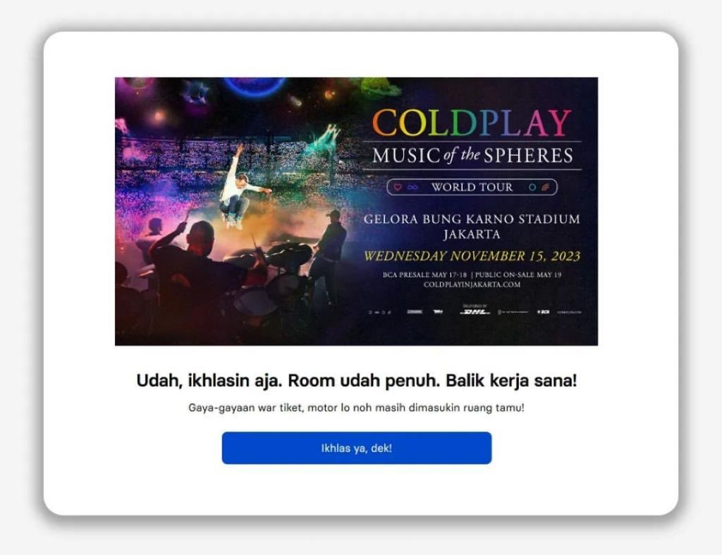 Farchan Noor Rachman on Twitter: "sabar ya yang beli tiket Coldplay https://t.co/ZsCLHJUICd ...