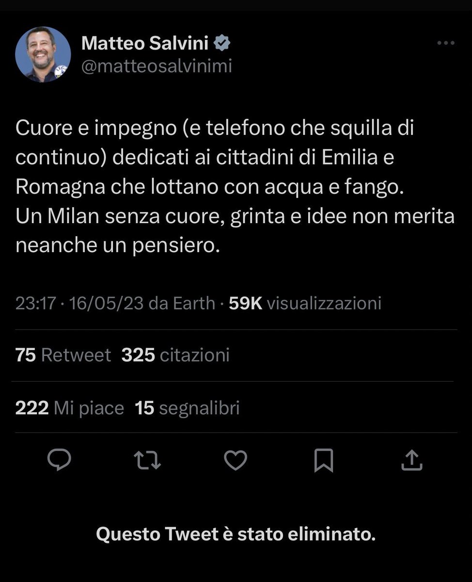 David Puente on Twitter: "Non è un fake, @matteosalvinimi ha scritto veramente quel commento ...
