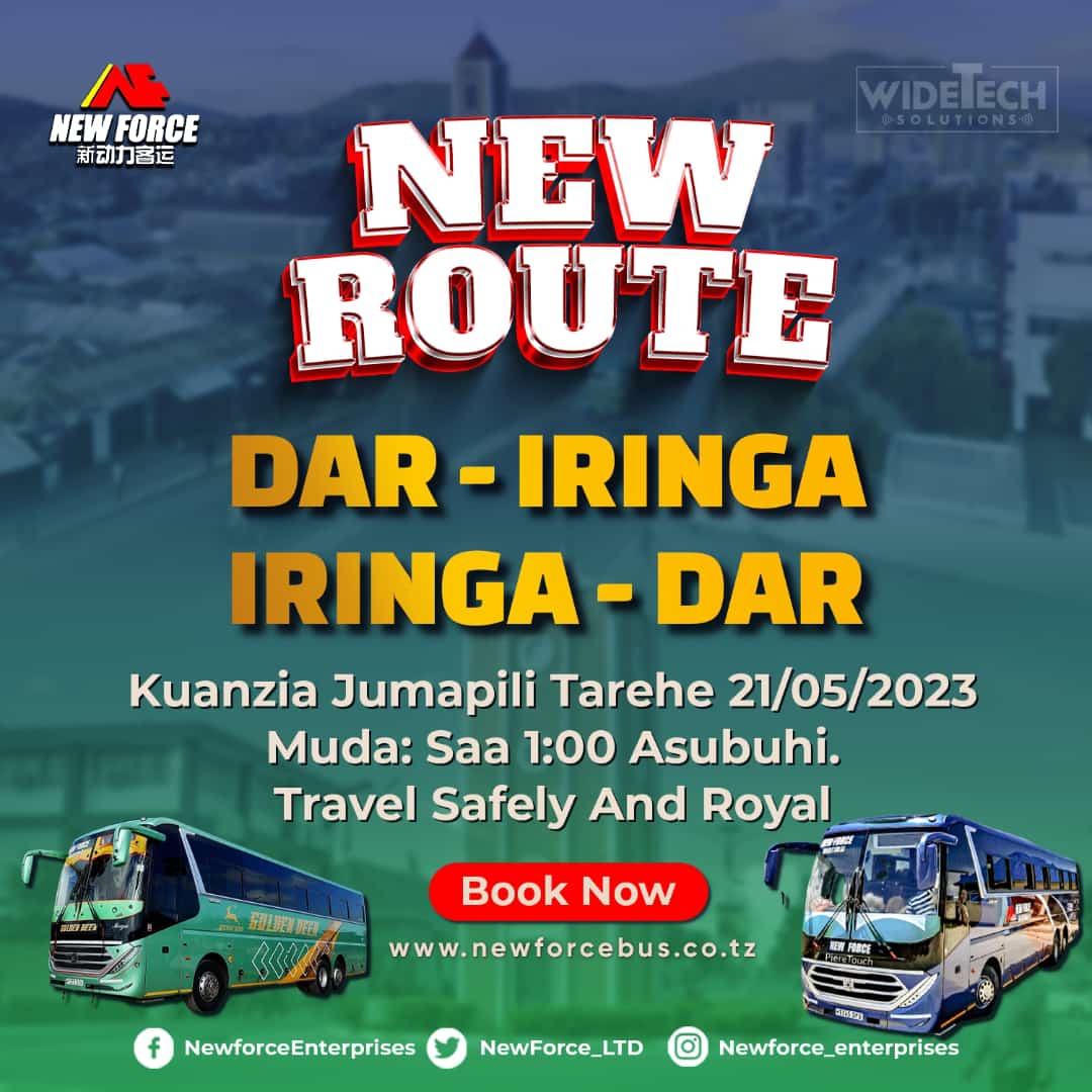 TANZANIA BUSES DAILY 🇹🇿 on Twitter: "RT @NewForce_LTD: TAARIFA !! Tumeongeza Safari Kati Ya Dar ...