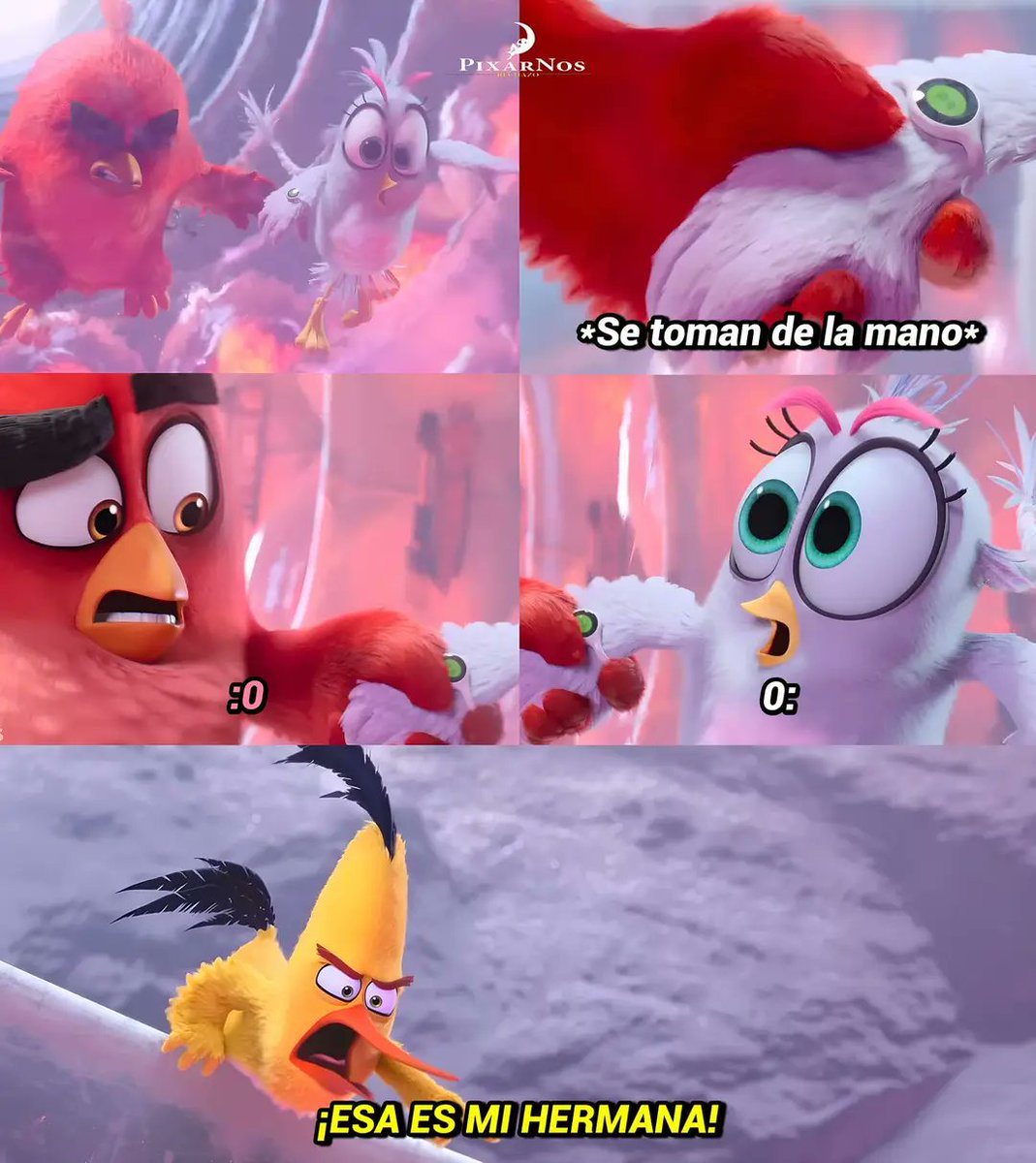 Angry Birds Red Bird And Pink Bird Kiss