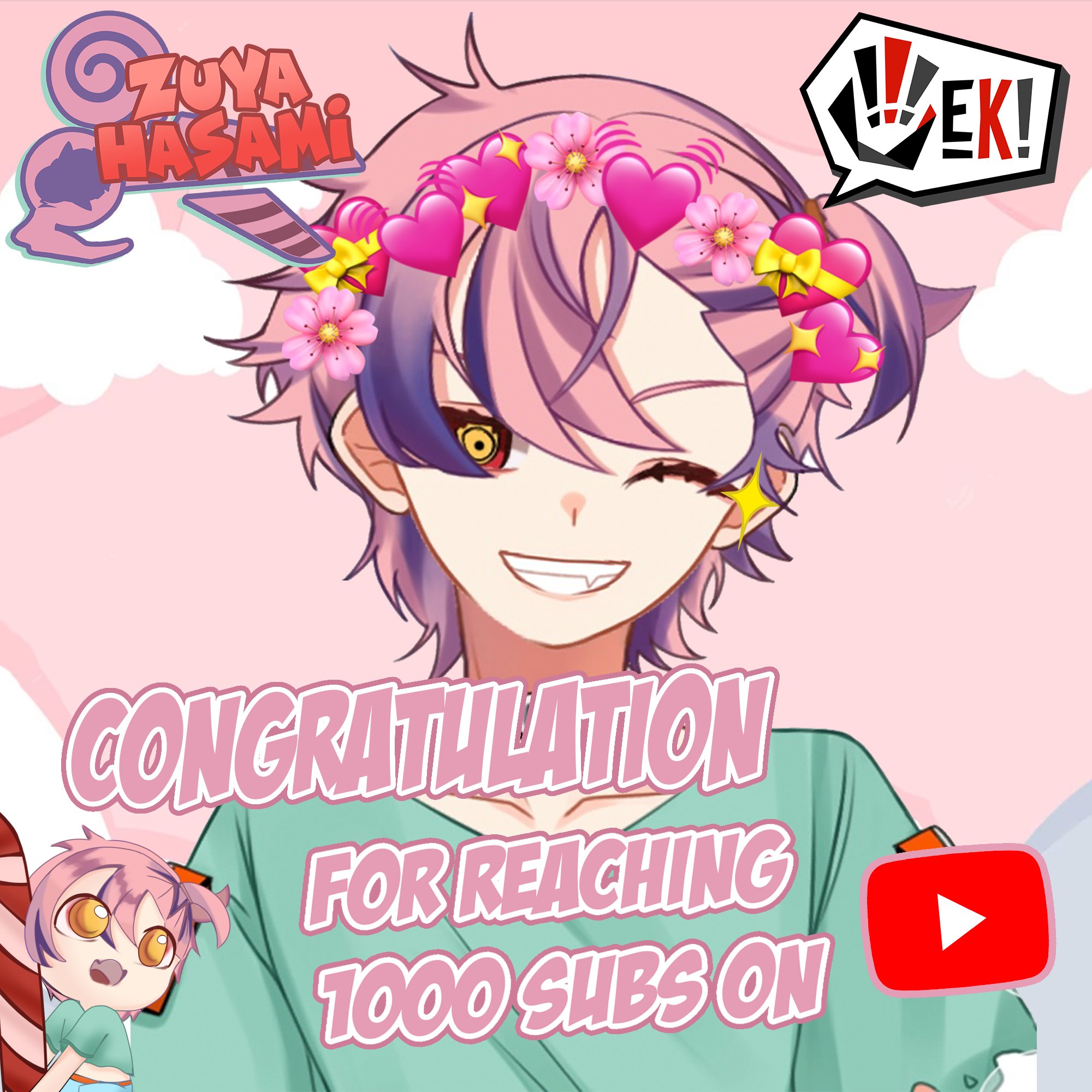 GEKI Official on Twitter: "CONGRATULATION for our Talent @ZuyaHasami For reaching 1K subscriber ...