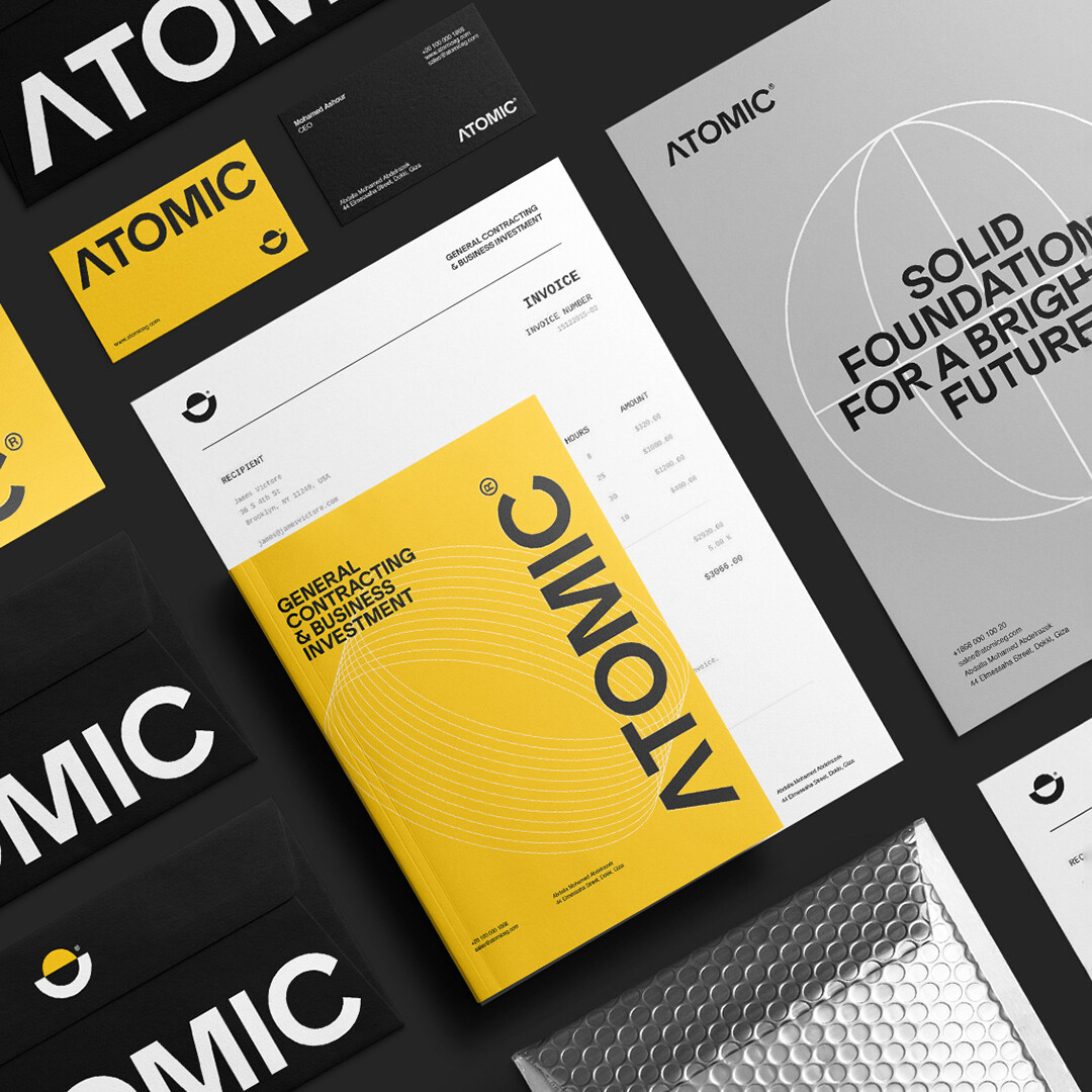 Mockup Cloud on Twitter: "Atomic | Brand Identity Download #Mockups https://mockupcloud.com ...