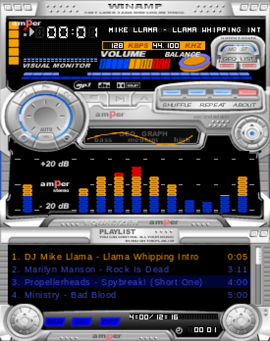 Retro Tech Dreams on Twitter: "Winamp Skin: Amper"