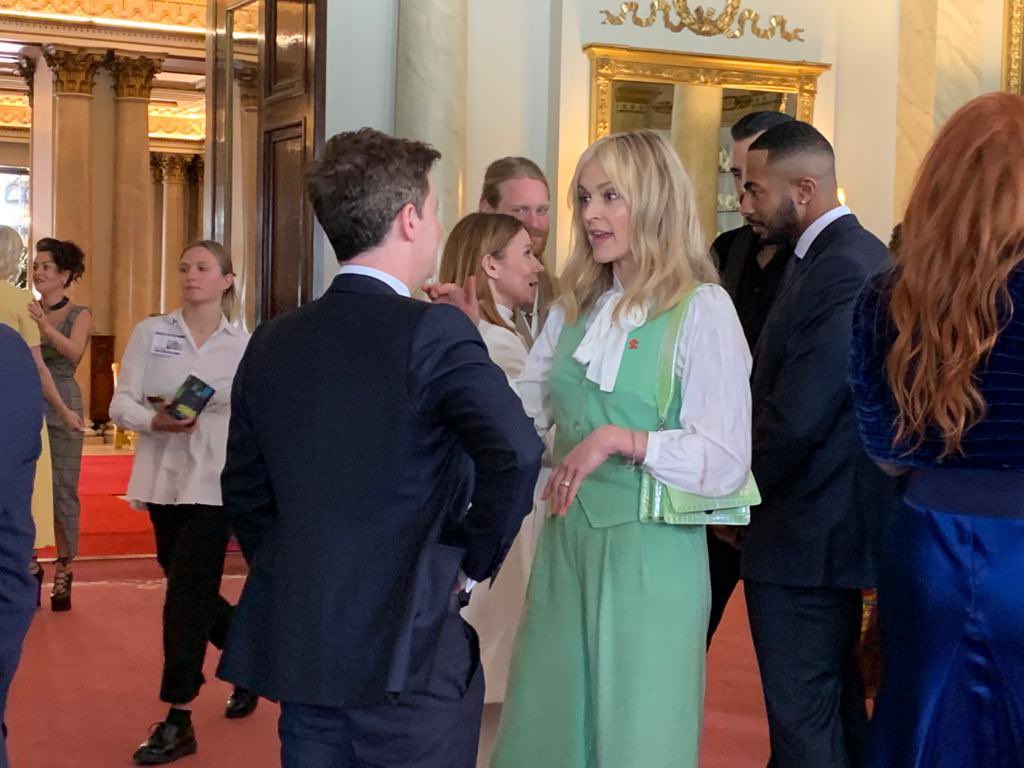 Holly Willoughby was among the showbiz stars meeting the King at a ...