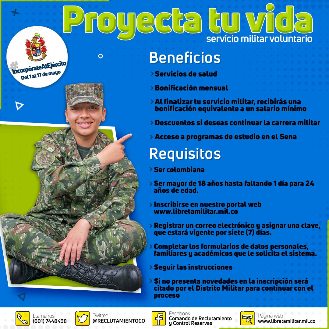 Primera División del Ejército Nacional on Twitter: "Las mujeres en el @COL_EJERCITO han sido ...