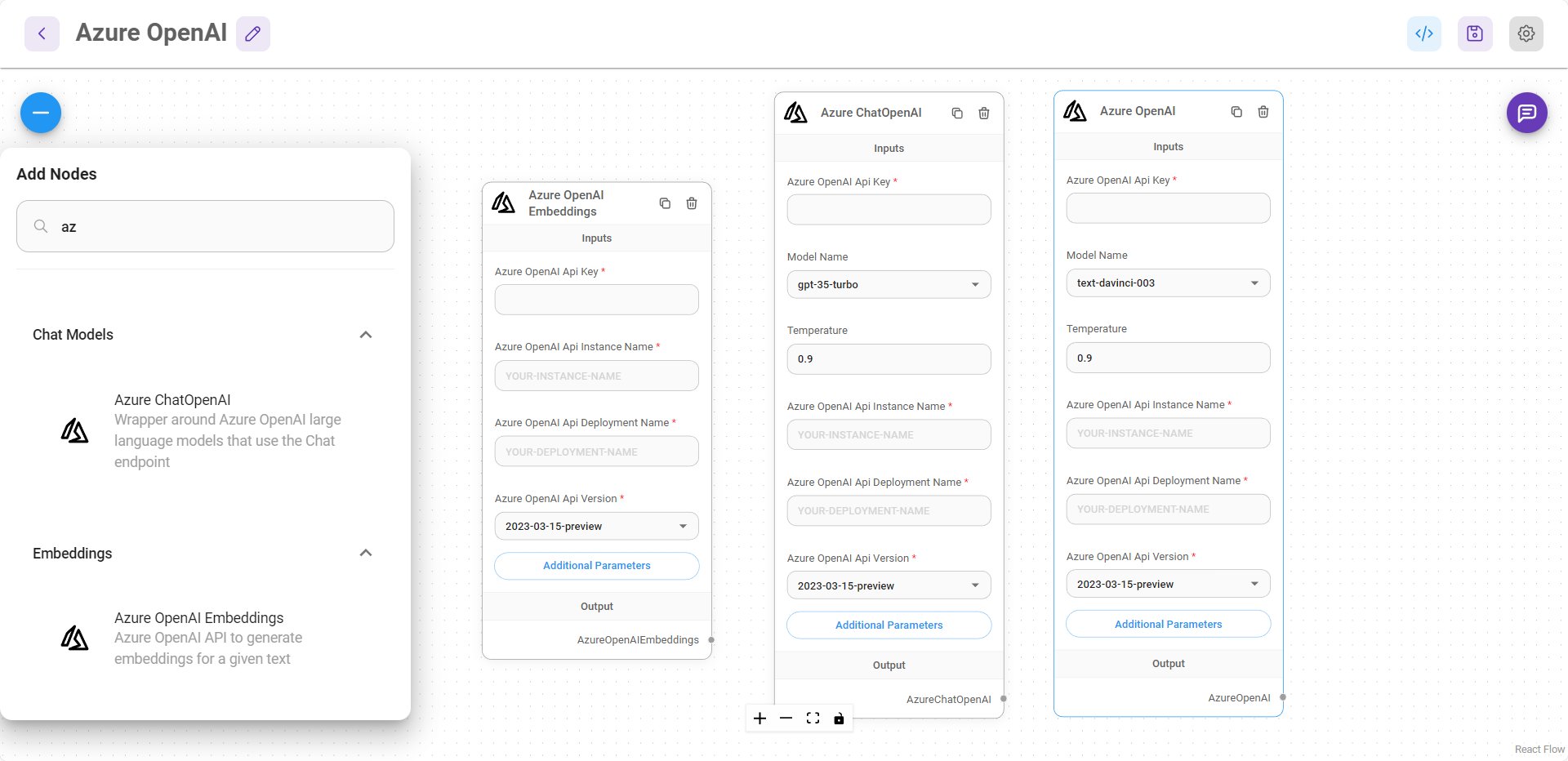 FlowiseAI on Twitter: "🌿 @Azure OpenAI, 100k-Claude @AnthropicAI models As requested by many ...