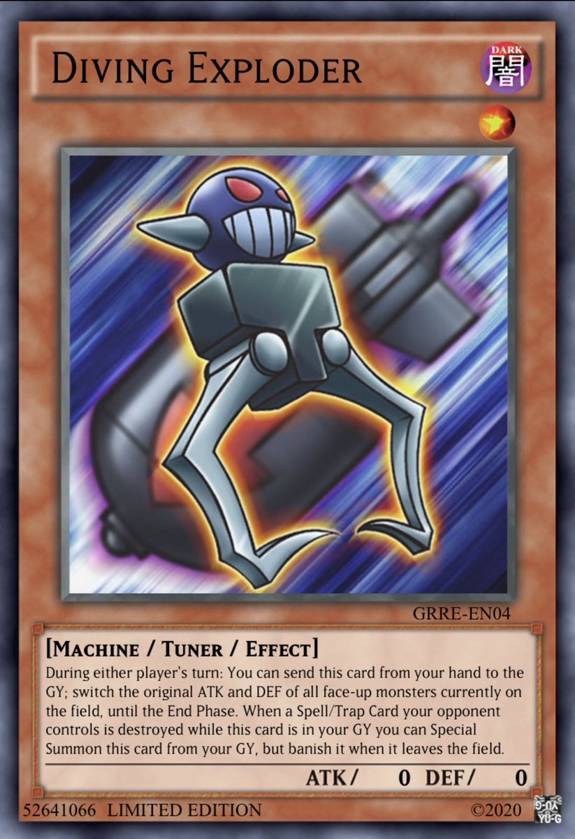 every Yu-Gi-Oh! card on Twitter: "Diving Exploder"