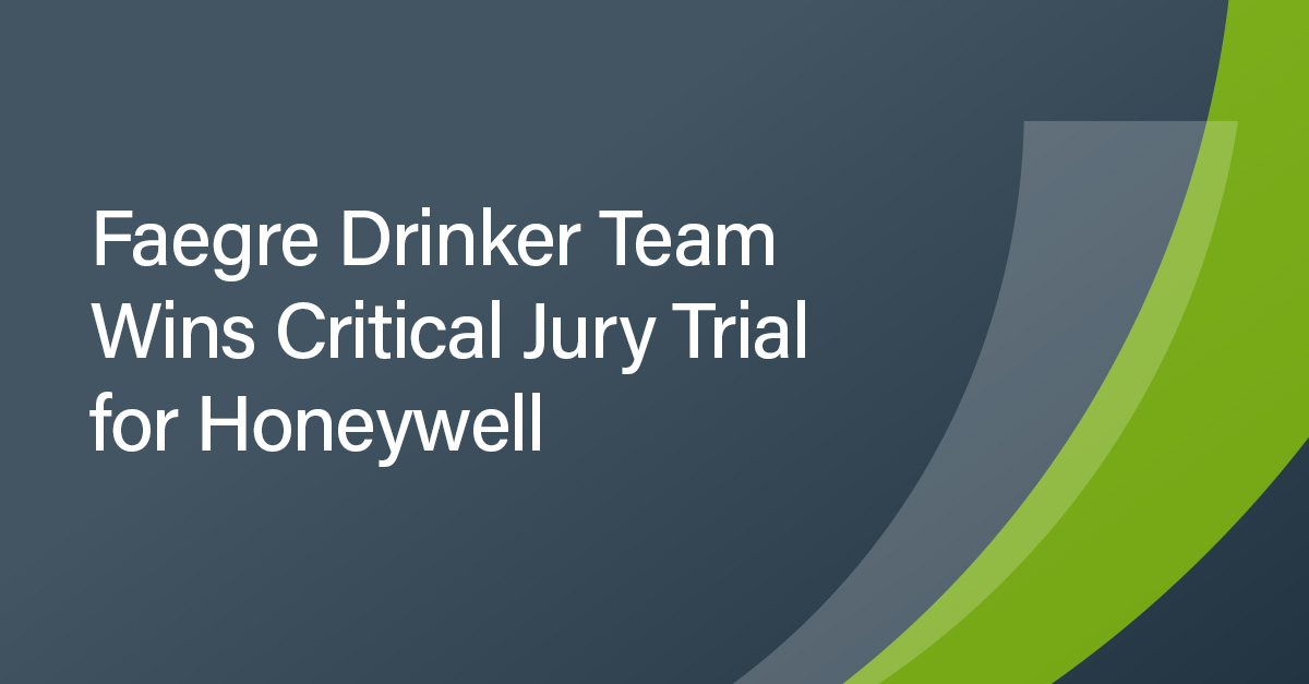 Faegre Drinker on Twitter: "We’re proud to share that a cross-office Faegre Drinker team has ...