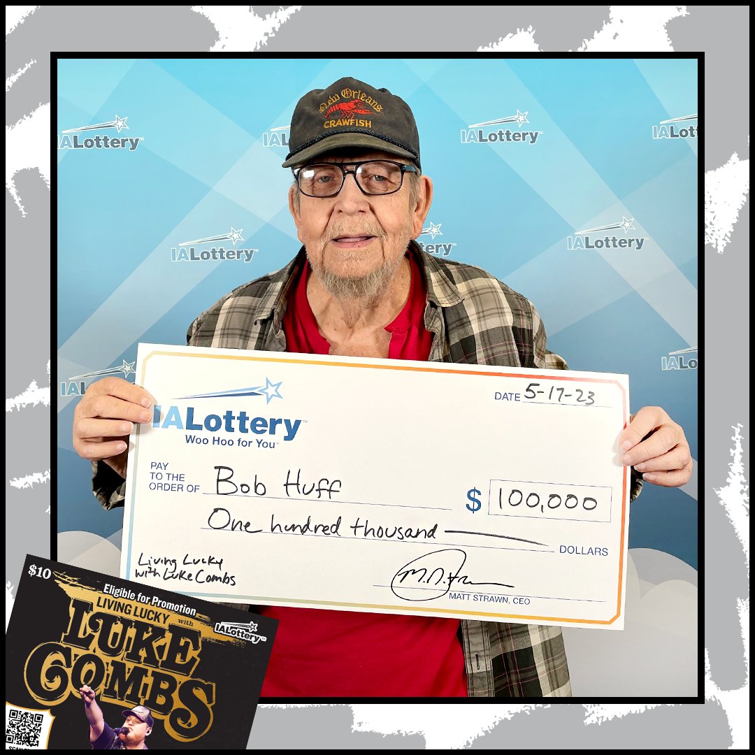 Iowa Lottery on Twitter: "A southwest Iowa man landed a $100,000 prize! Bob Huff of #Glenwood ...