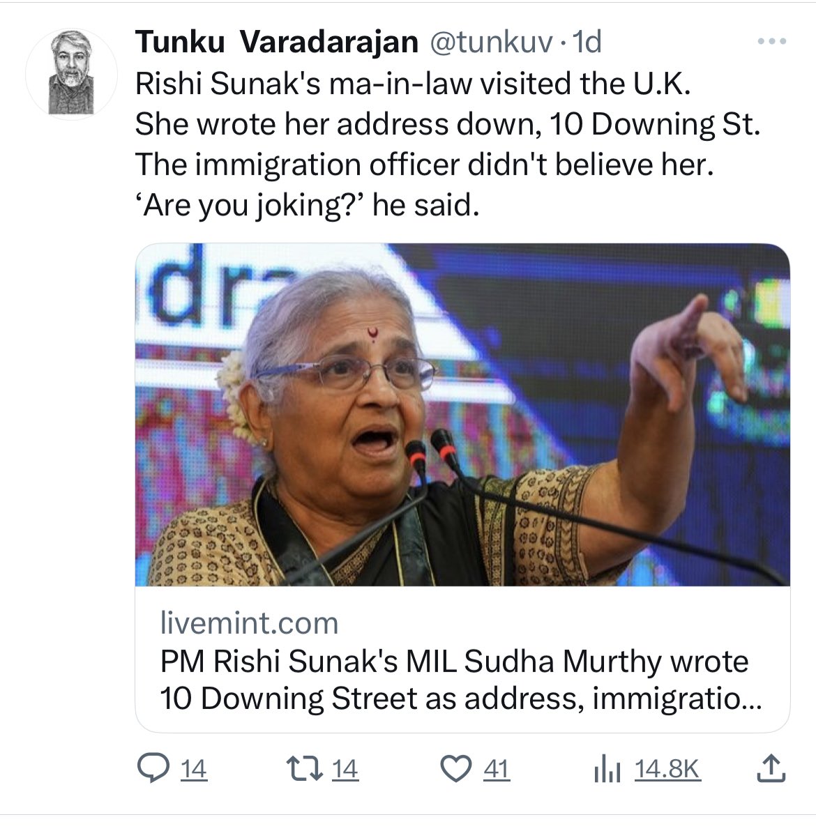 Several news outlets & persons have carried this Sudha@10 downing story ...