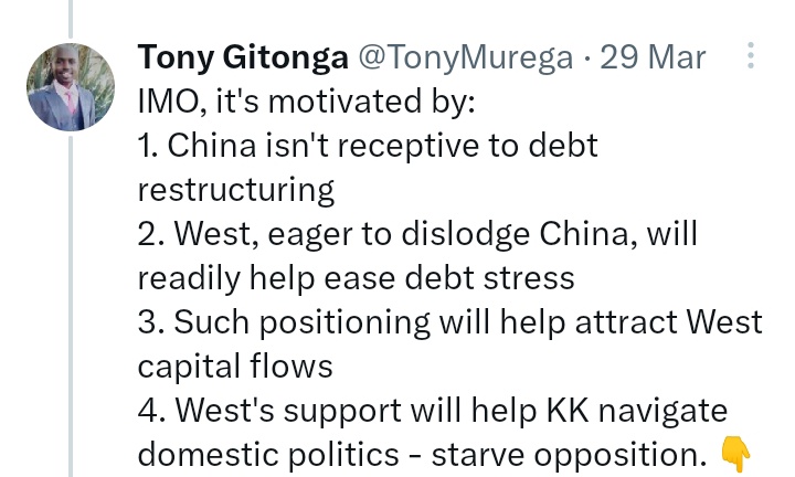 Tony Gitonga on Twitter: "Kenya's fiscal position is precarious & economic danger lurking in ...