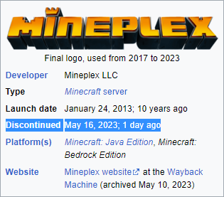 Hypixel Cringe on Twitter: "Mineplex's twitter needs to get updated"