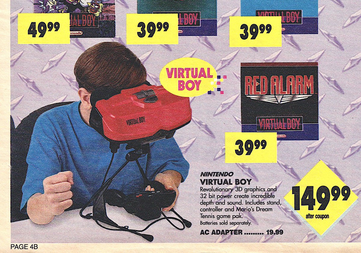 RetroNewsNow on Twitter: "1995 Toys ‘R’ Us Ad: — Nintendo’s Virtual Boy"