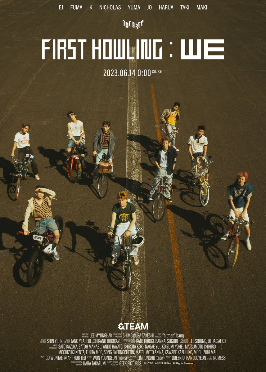 HYBE LABELS JAPAN on Twitter: "[&TEAM] First Howling : WE Concept Poster #THIRSTY 2023.06.14 0: ...