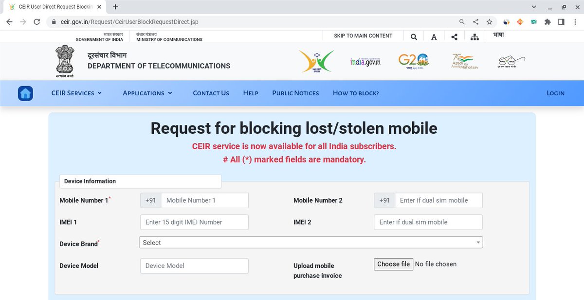 The Indian government has launched the Sanchar Saathi portal, aka CEIR ...