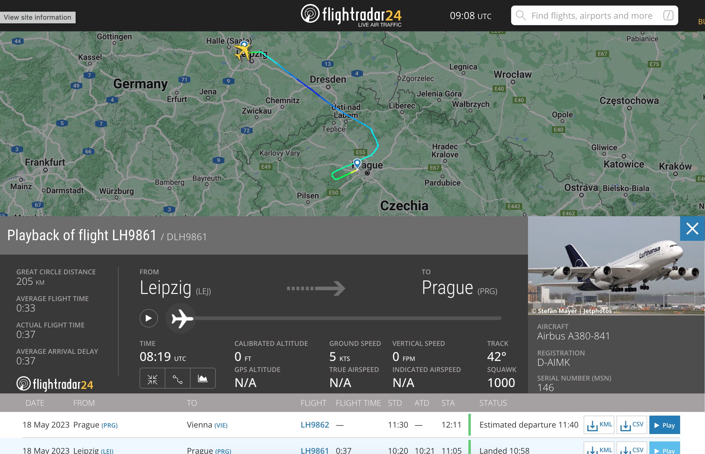 Flightradar24 on Twitter: "Lufthansa Airbus A380 D-AIMK's average time per flight has been ...