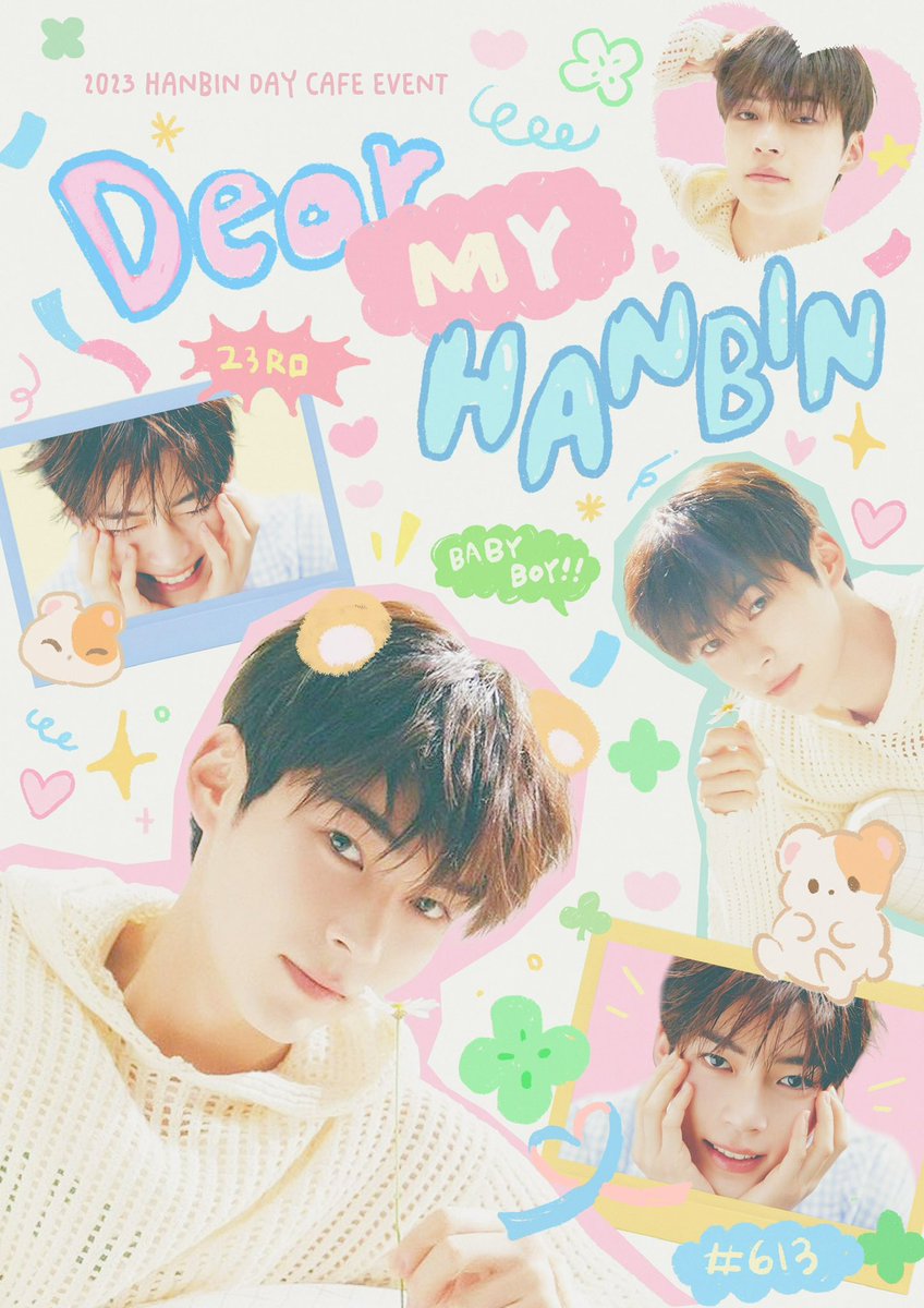 🍀 on Twitter: "ˏˋ°•*⁀ ˗ˏˋ ︎ ˎˊ˗ 𝙳𝚎𝚊𝚛 𝙼𝚢 𝙷𝚊𝚗𝚋𝚒𝚗 💌 한빈이의 23번째 생일을 맞이하여 생일카페 이벤트를 진행합니다. ఇ 23.06.11 ...