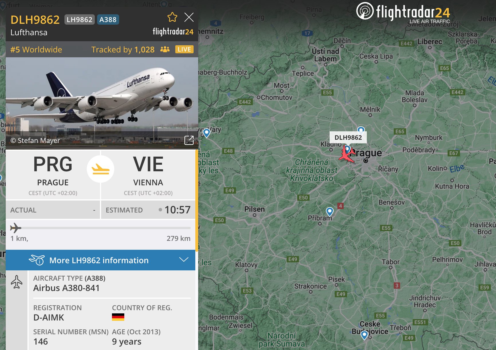Flightradar24 on Twitter: "Lufthansa Airbus A380 D-AIMK's average time per flight has been ...