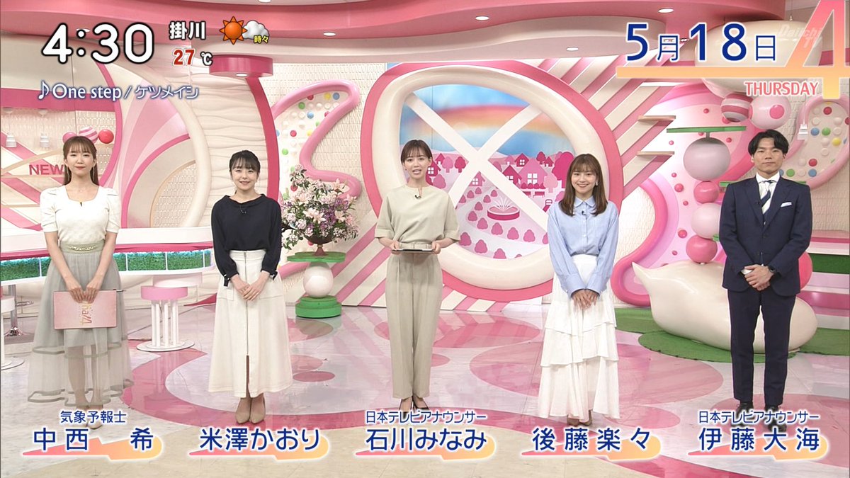 ナンガ(^O^)σ on Twitter: "#中西希 #米澤かおり #石川みなみ #後藤楽々 #伊藤大海 #Oha4 #2023年5月18日"