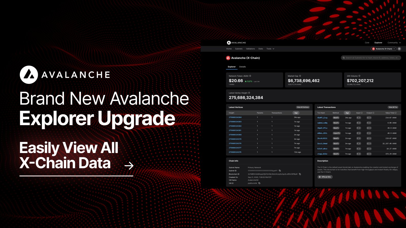 Avalanche 🔺 on Twitter: "Introducing the new Avalanche X-Chain Explorer! This major upgrade lets ...