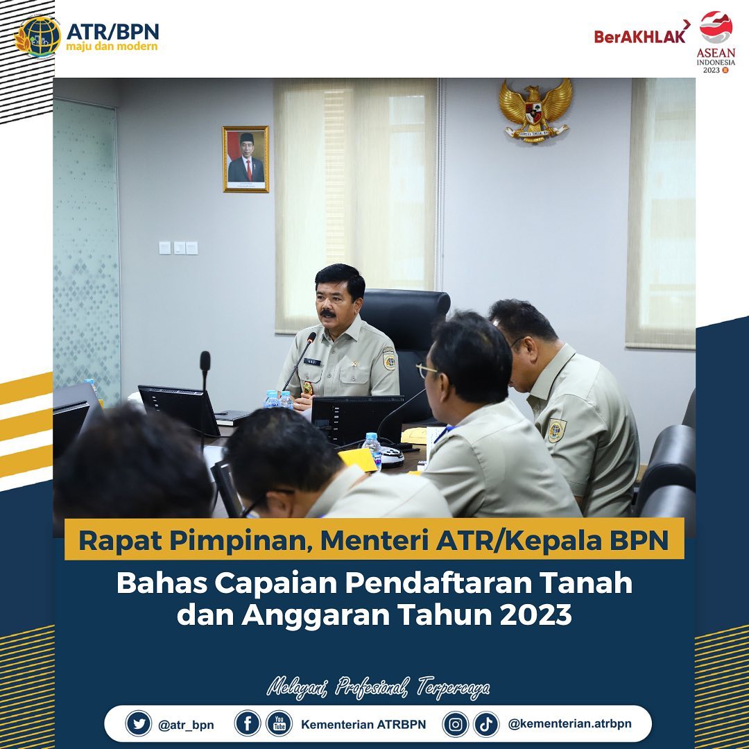 Kantah Kabupaten Ngada on Twitter: "Menteri Agraria dan Tata Ruang/Kepala Badan Pertanahan ...