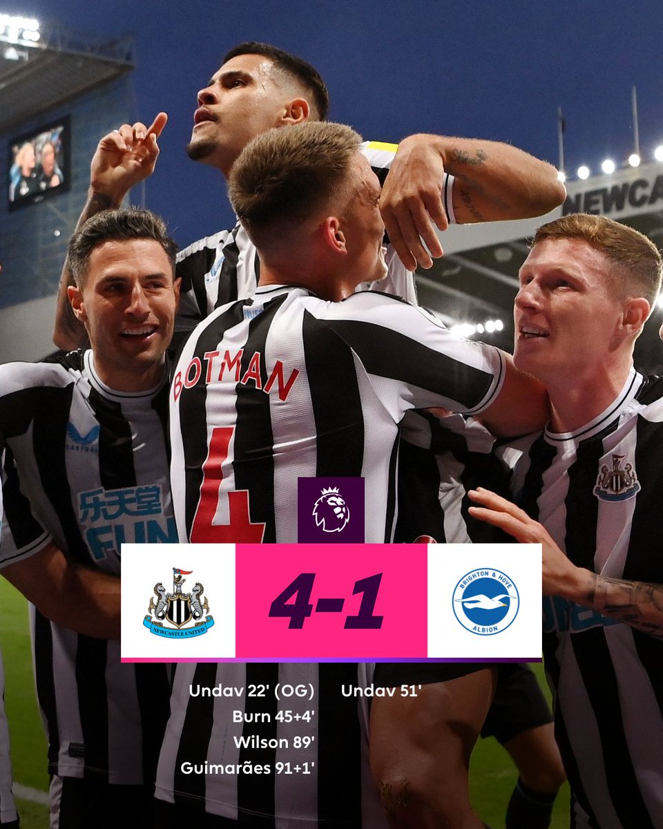 Premier League USA on Twitter: "A massive three points for Newcastle's top four hopes 👀 #NEWBHA"